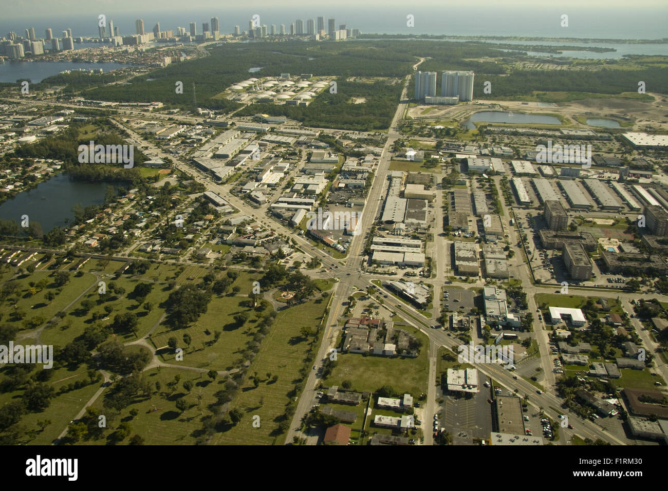 Aerial view of Miami, Miami-Dade County, Florida Stock Photo - Alamy