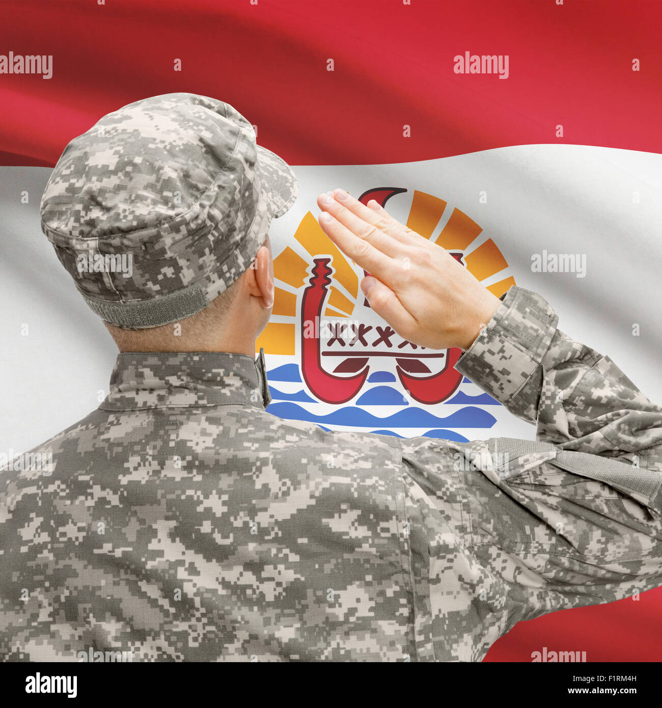National military forces with flag on background conceptual series ...