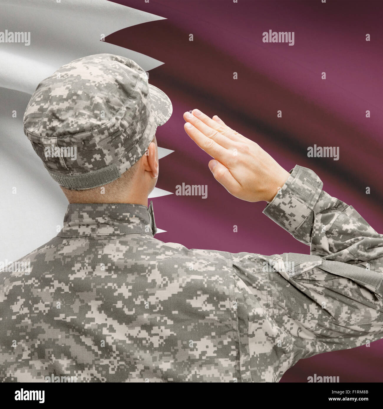 National military forces with flag on background conceptual series ...