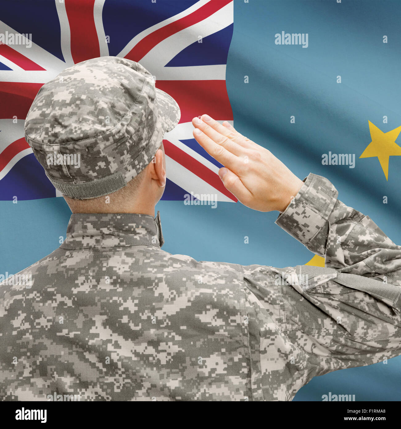 National military forces with flag on background conceptual series ...