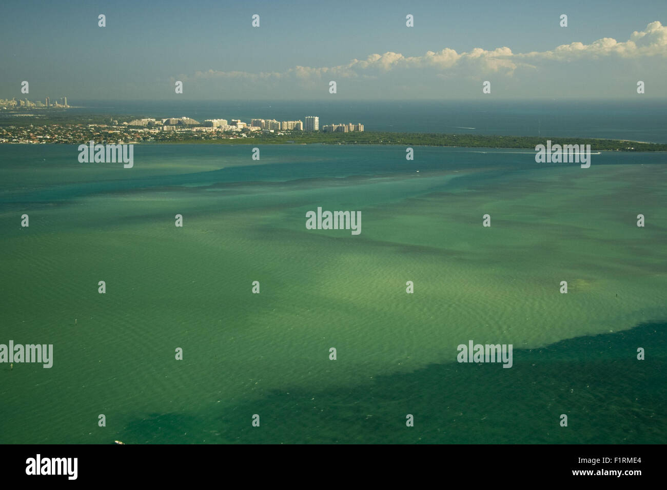 Aerial view of the Atlantic ocean, Miami, Florida, USA Stock Photo - Alamy