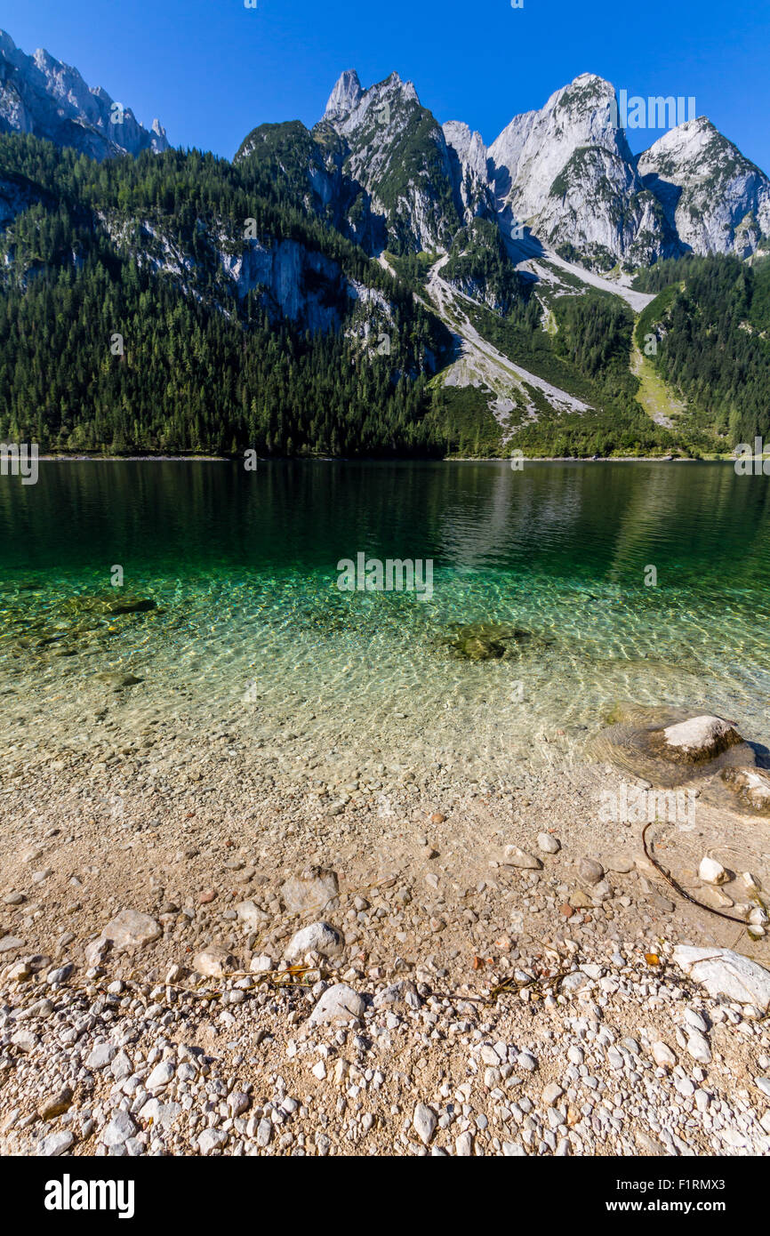 Beautiful landscape of mountains and lake on summertime, Gosausee lake ...