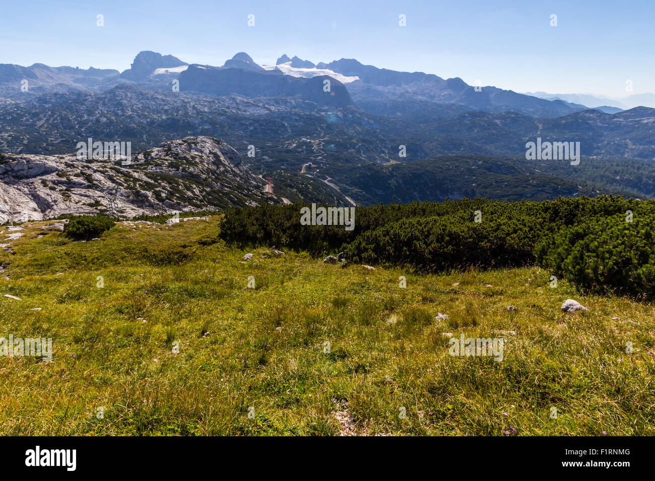 Beautiful Alps view from Dachstein Mountain, 5 Fingers viewing Platform ...