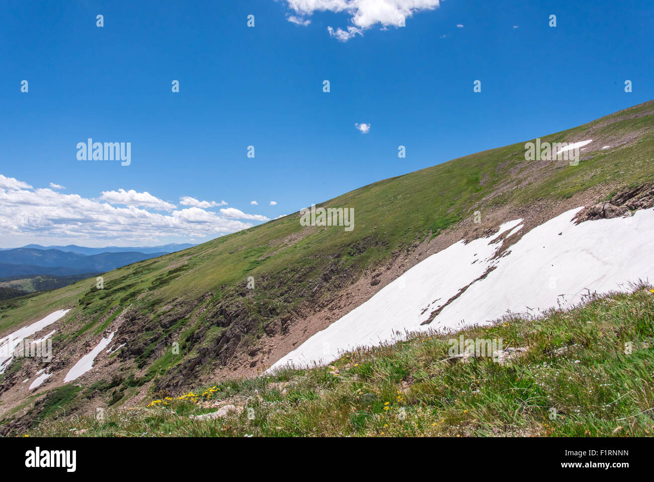 mountain landscape scenery near the continental divide above timberline ...