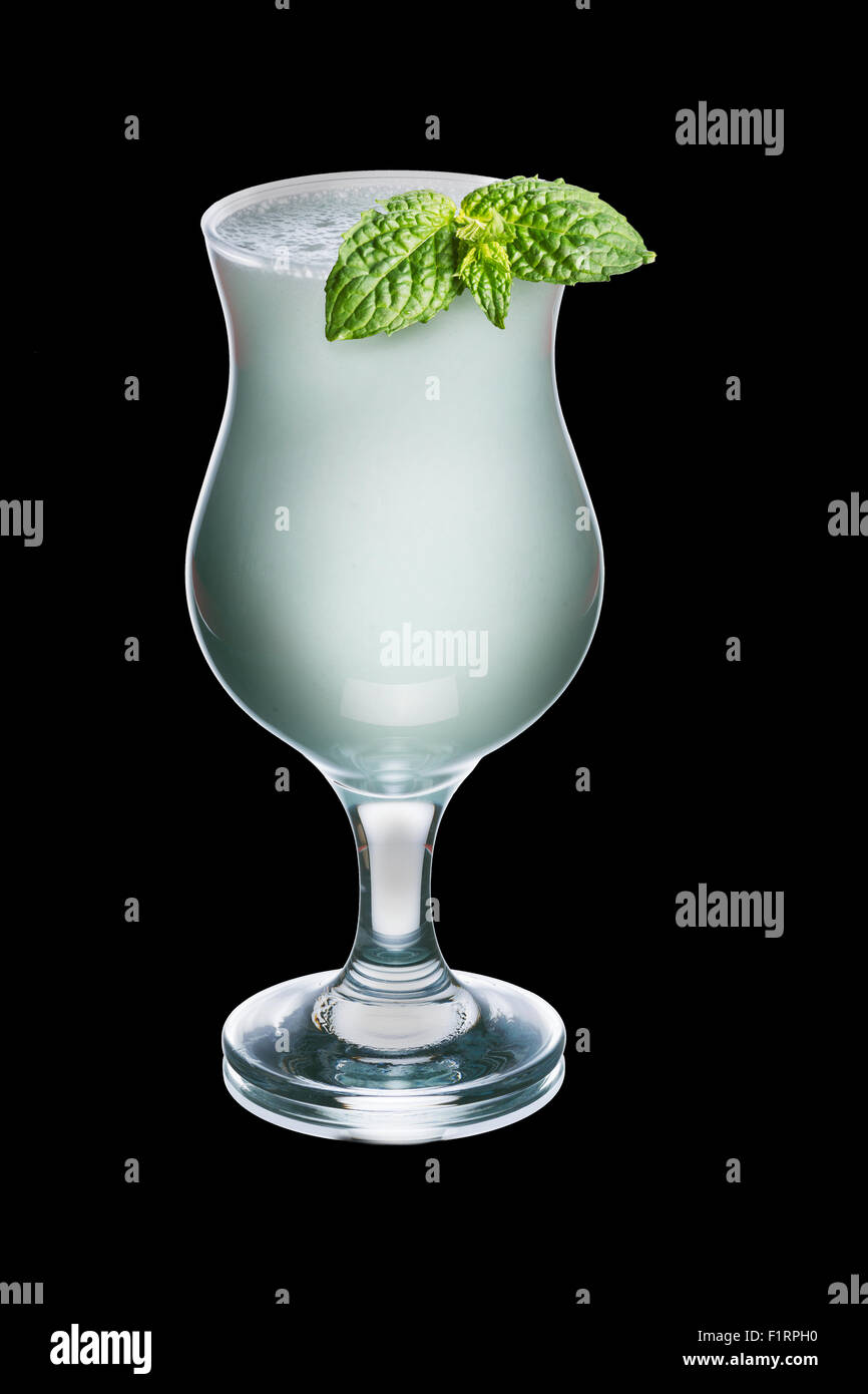 Blue cocktail black background hi-res stock photography and images - Alamy