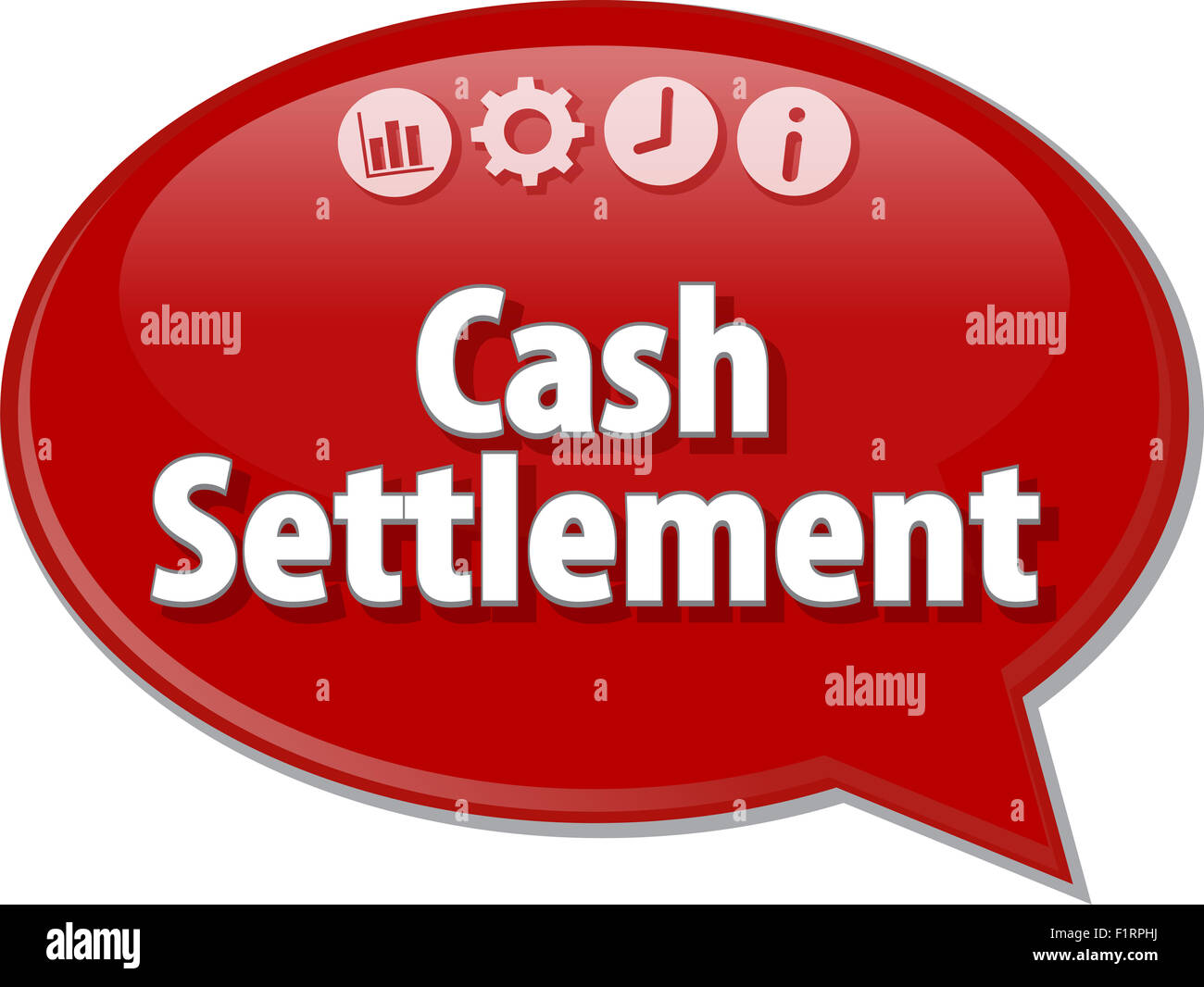 Speech bubble dialog illustration of business term saying Cash ...