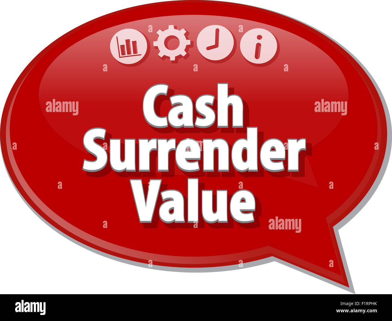 Speech bubble dialog illustration of business term saying Cash ...