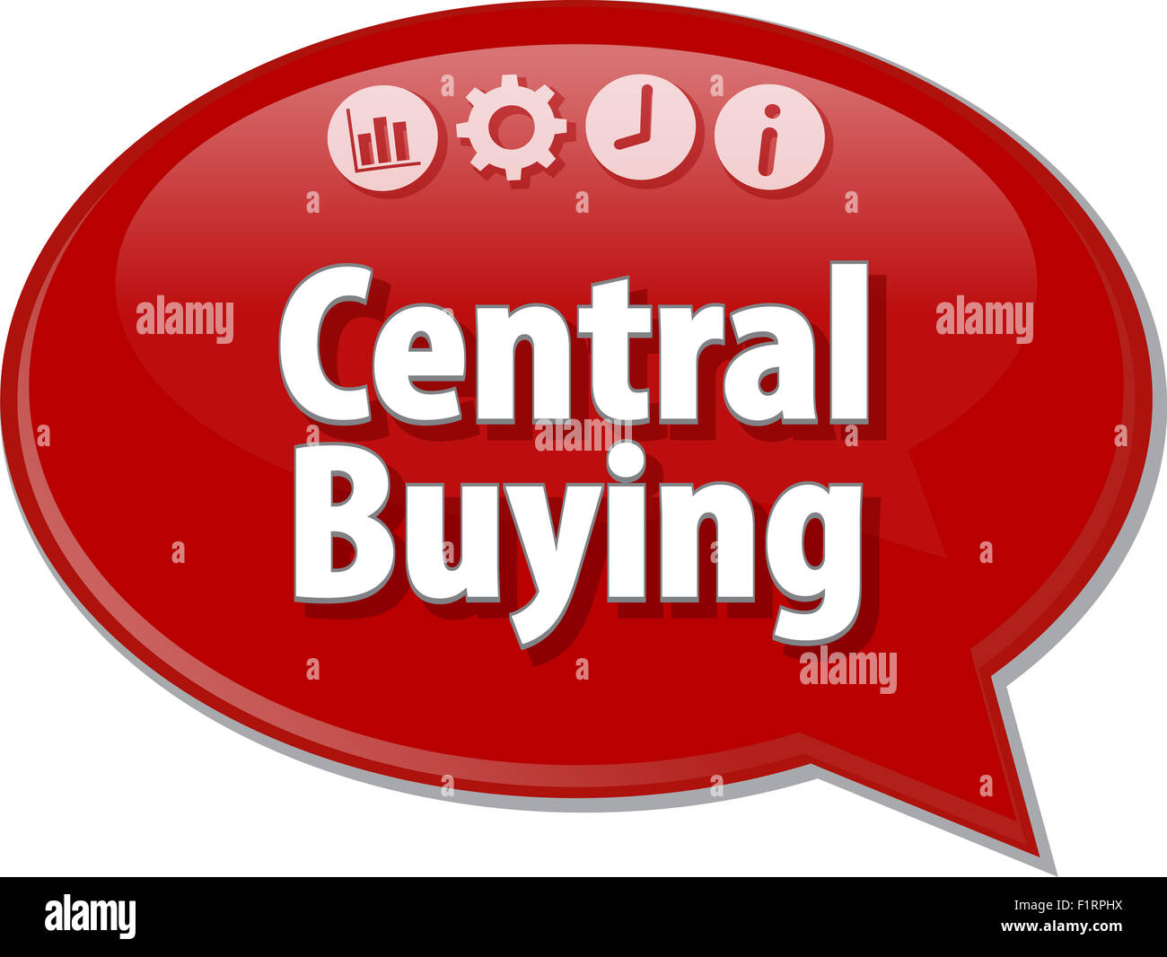 Speech bubble dialog illustration of business term saying Central ...