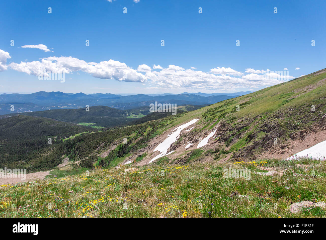 mountain landscape scenery near the continental divide above timberline ...