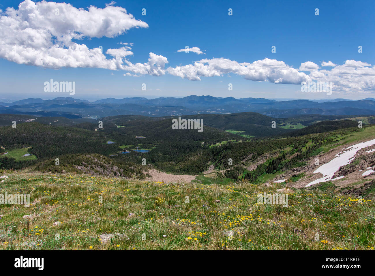 mountain landscape scenery near the continental divide above timberline ...