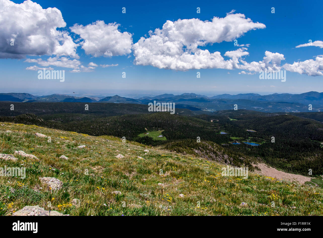 mountain landscape scenery near the continental divide above timberline ...