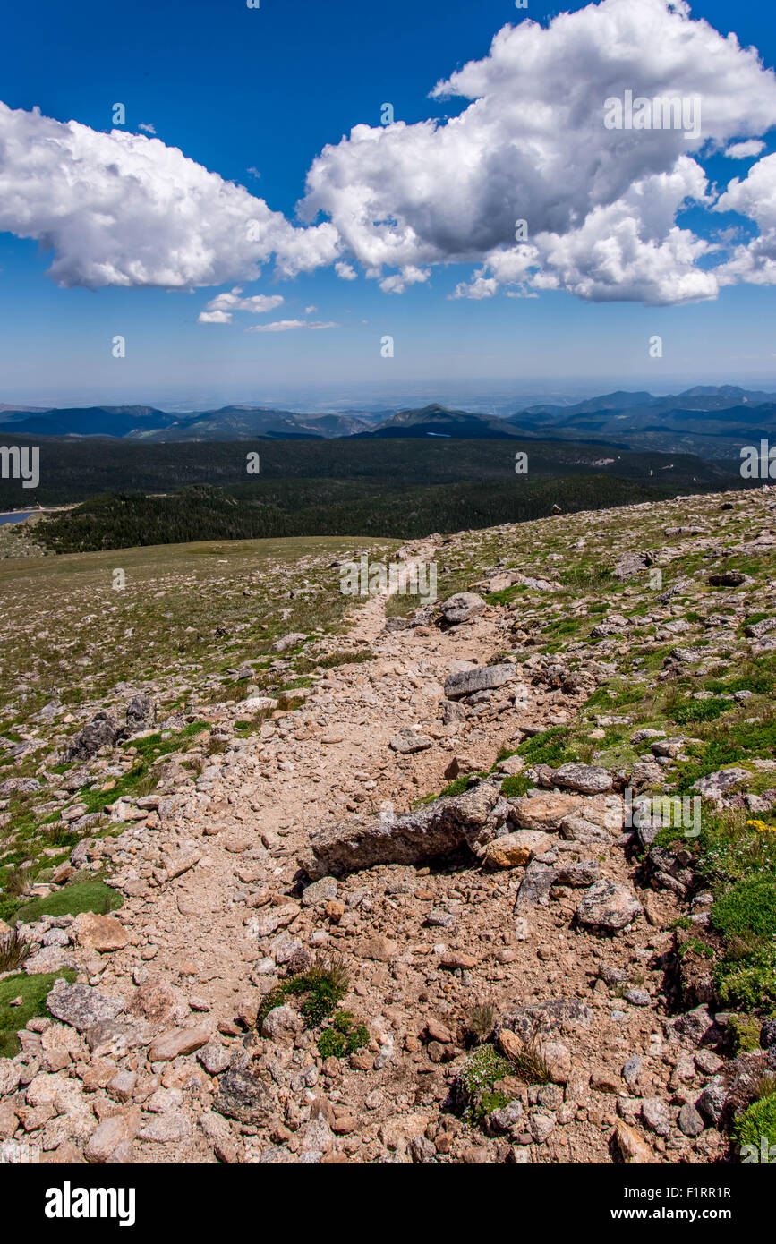 mountain landscape scenery near the continental divide above timberline ...