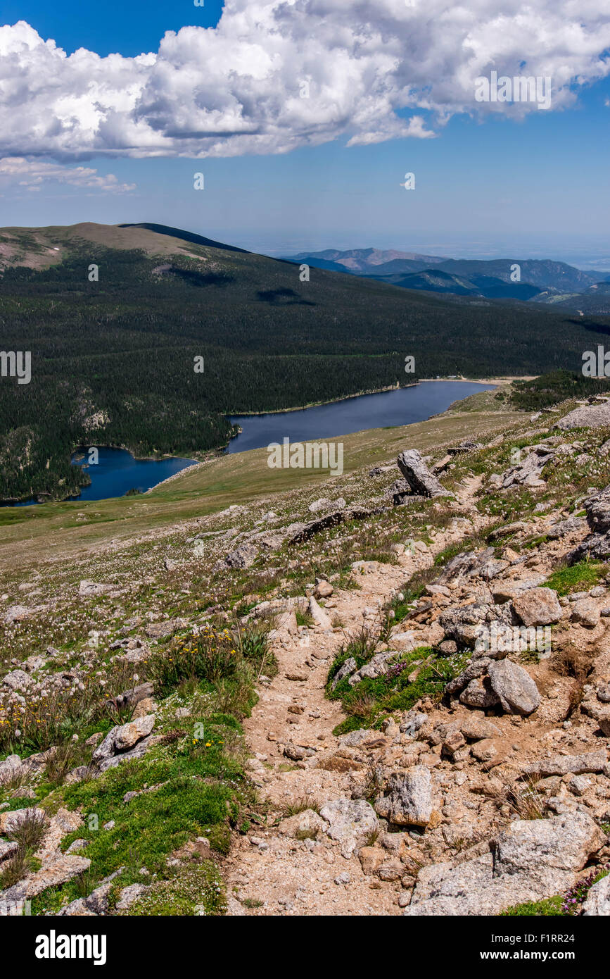 mountain landscape scenery near the continental divide above timberline ...