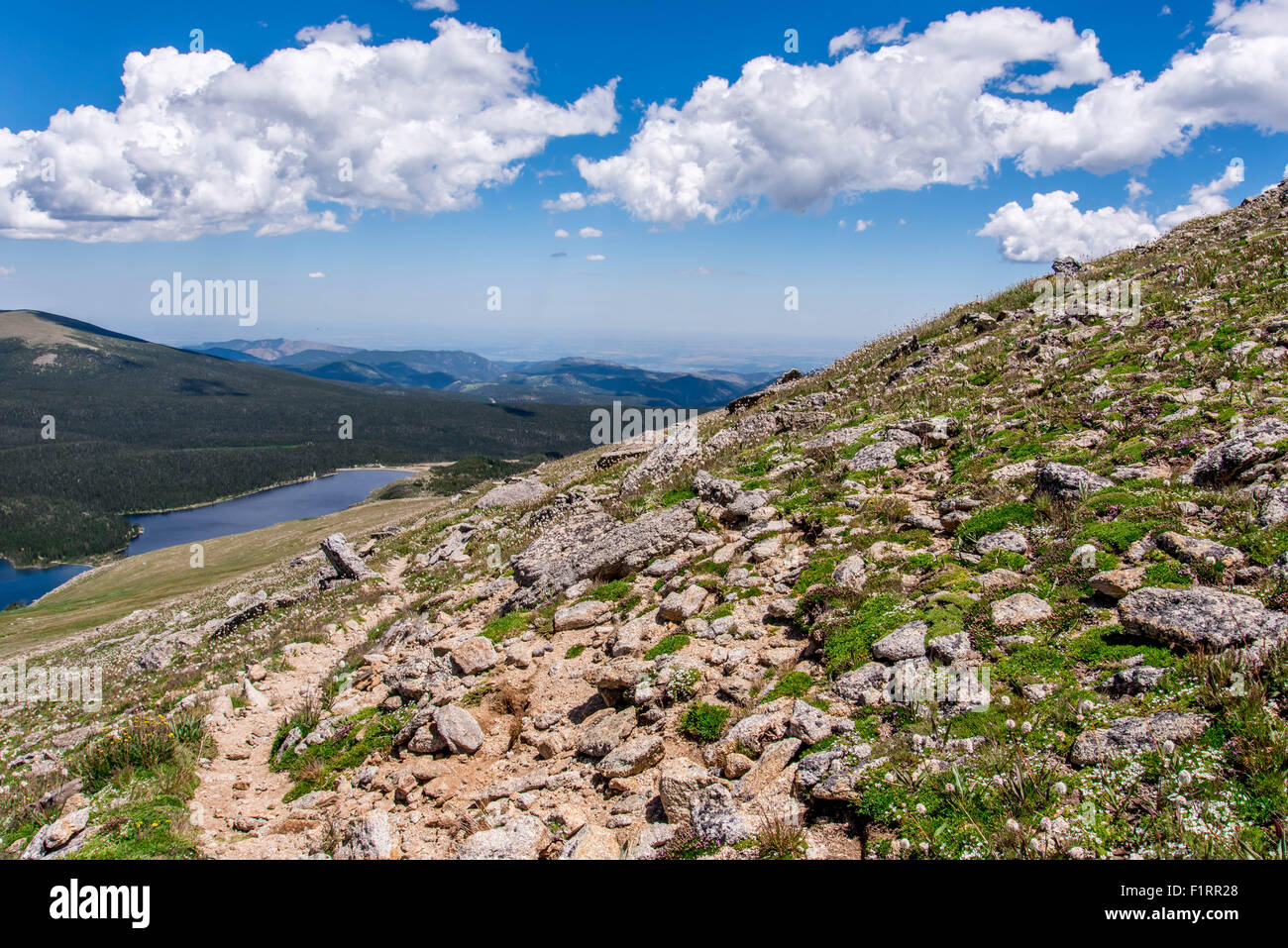 mountain landscape scenery near the continental divide above timberline ...