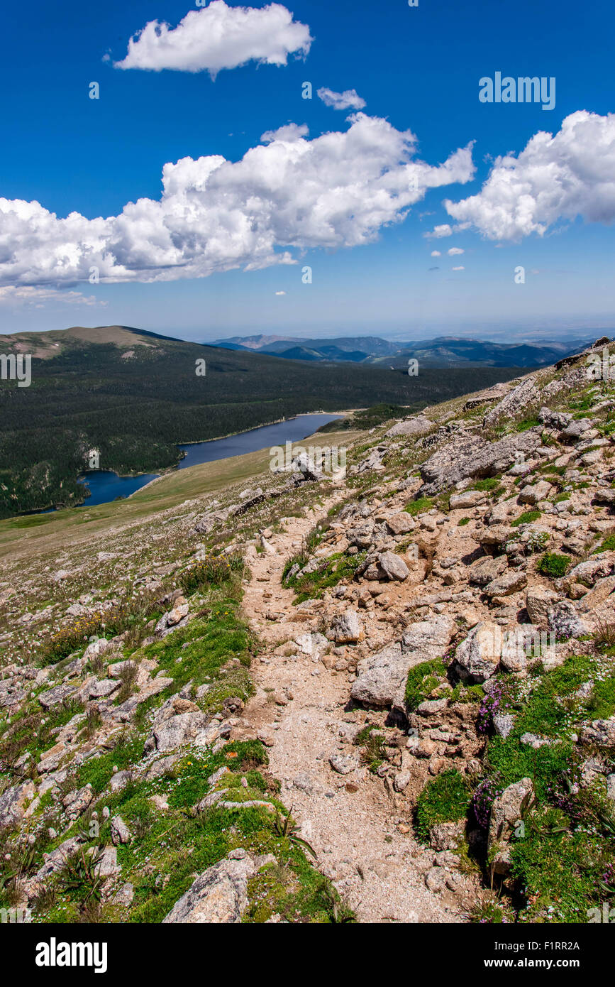 mountain landscape scenery near the continental divide above timberline ...