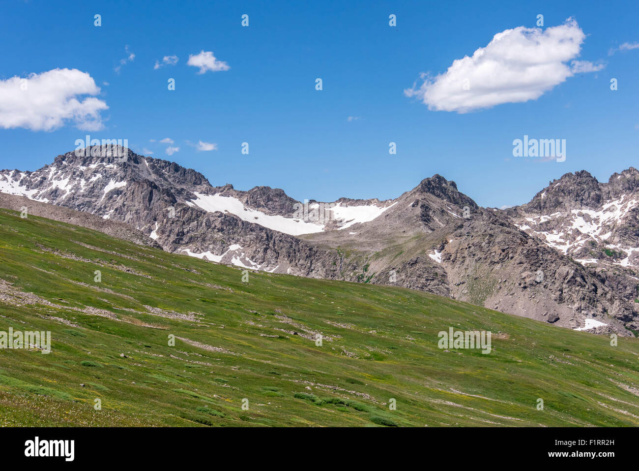 mountain landscape scenery near the continental divide above timberline ...