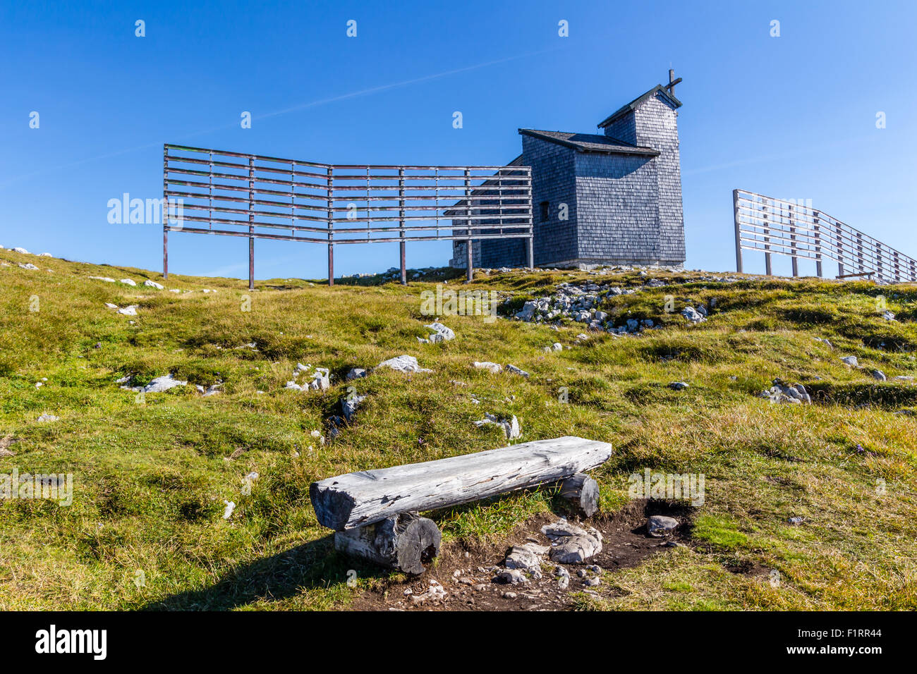 Chapel at the Dachstein on the path to the "Five Fingers" viewing ...