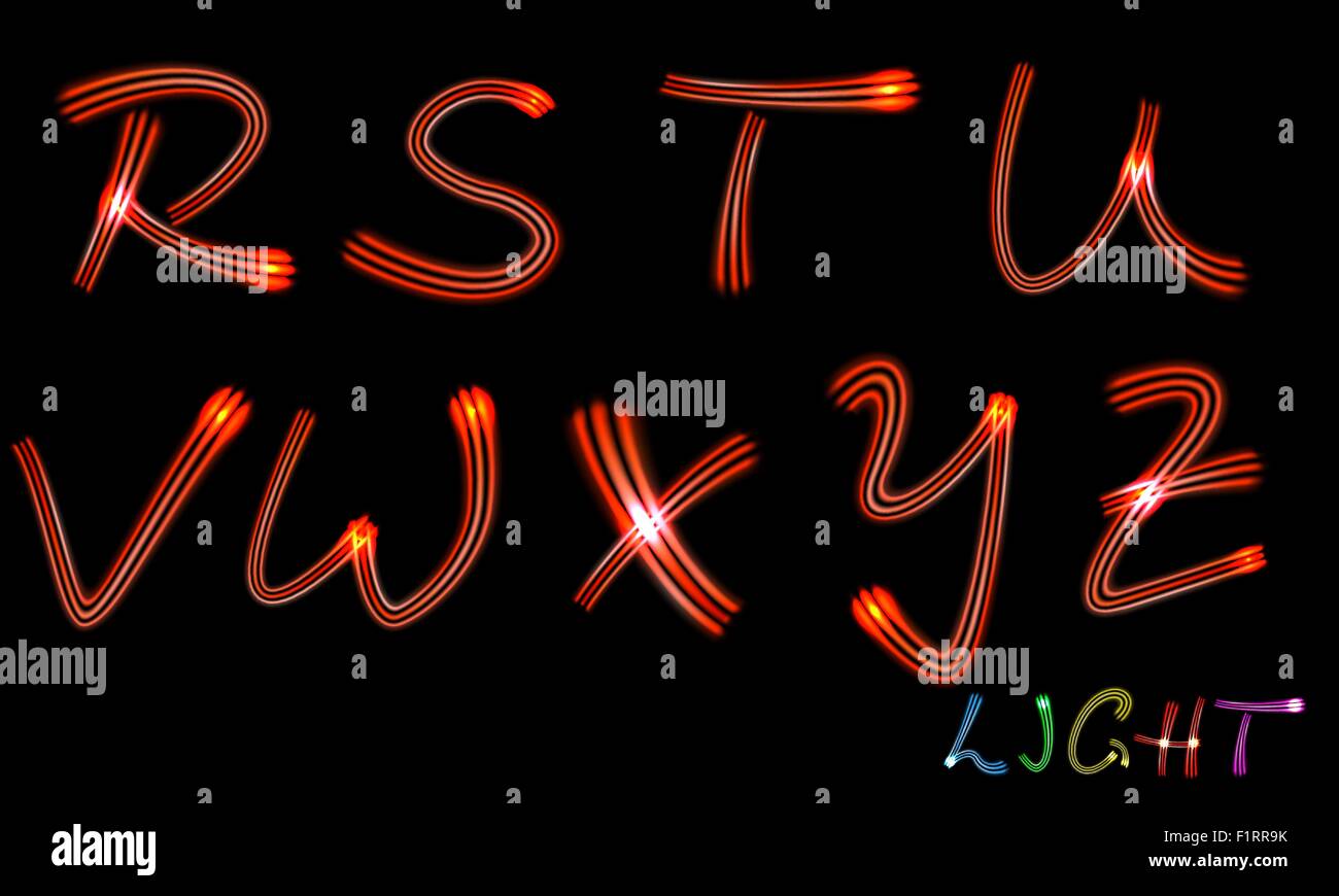 Bright neon letters violet glowing font hi-res stock photography and ...