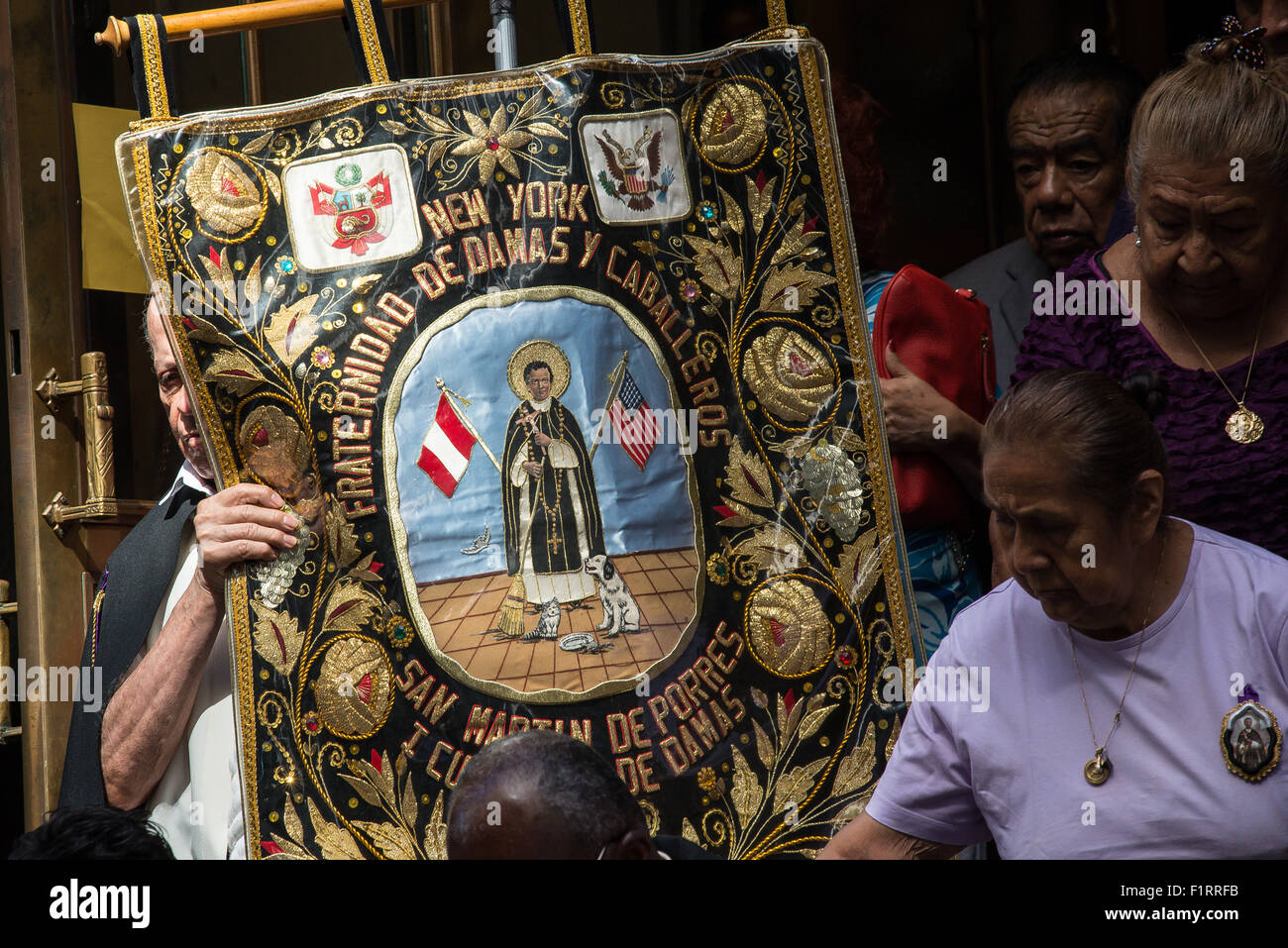 New York, United States. 06th Sep, 2015. A member of one of the ...