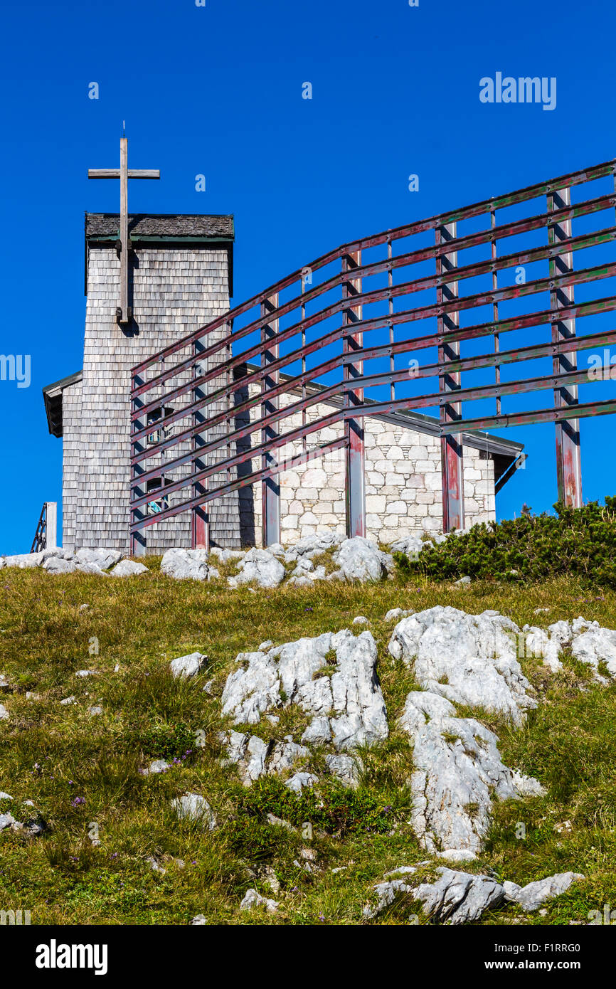 Chapel at the Dachstein on the path to the "Five Fingers" viewing ...