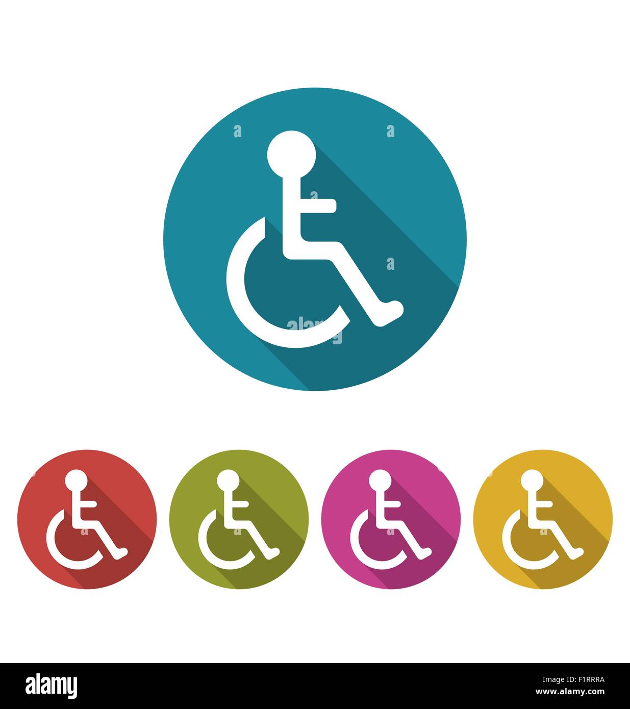 Colorful Pictogram of Disabled in Wheelchai Stock Vector Image & Art ...