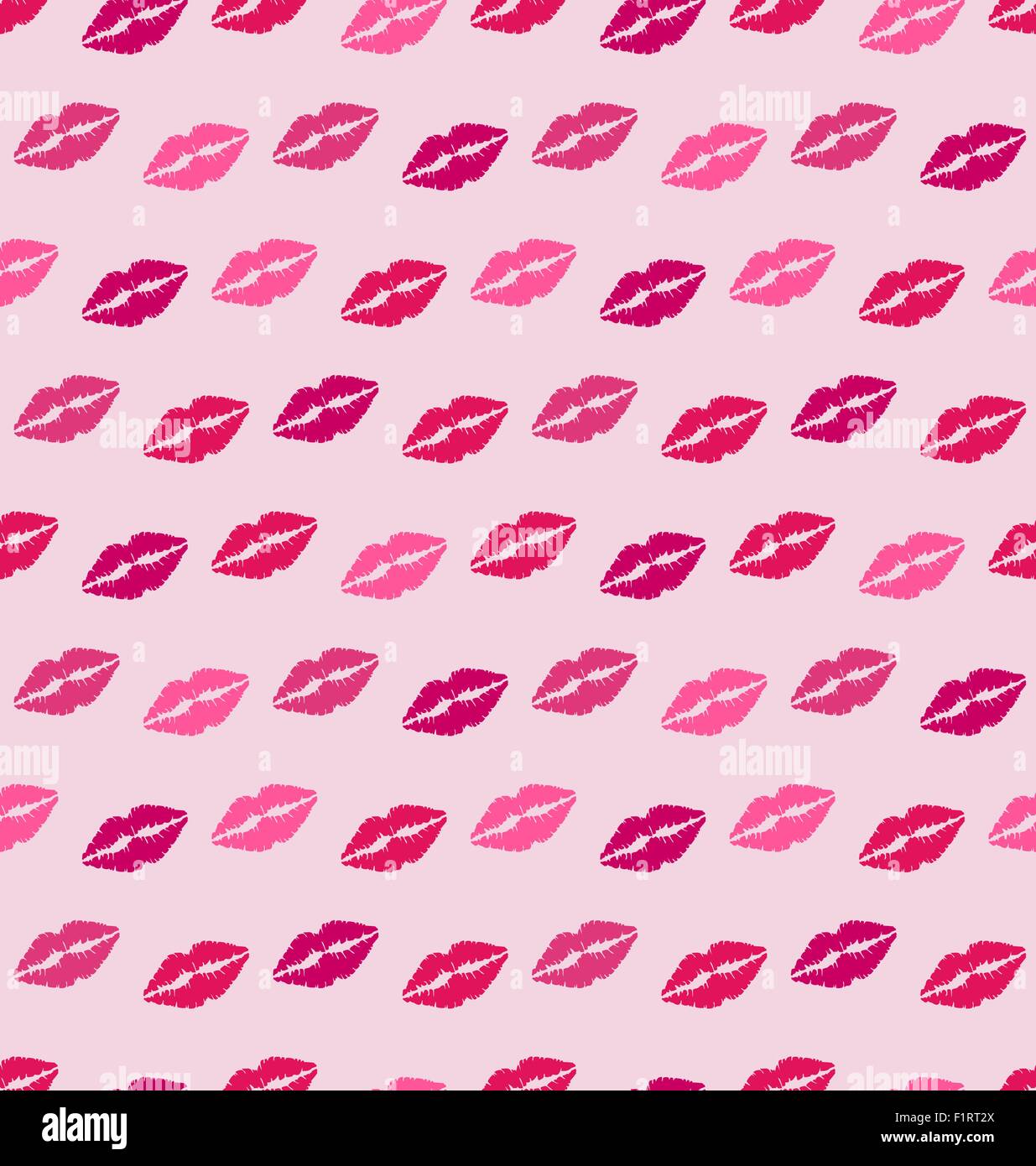 Pink Kiss Icon Lips Flat Icon. Kiss With Heart Pink Icons In Trendy ...