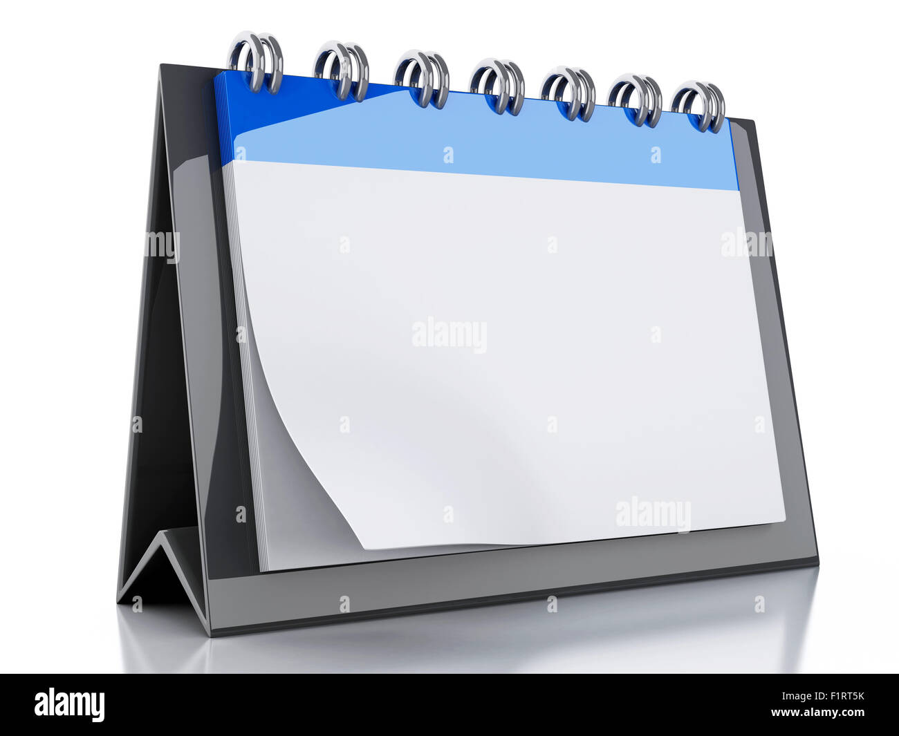 3d renderer image. Blank calendar on isolated white background Stock ...