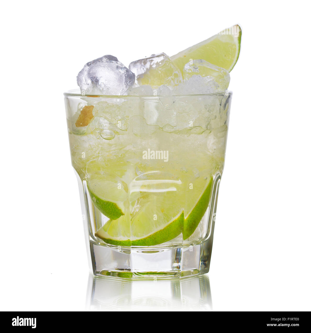 Caipirinha alcoholic cocktail in low highball glass Stock Photo - Alamy