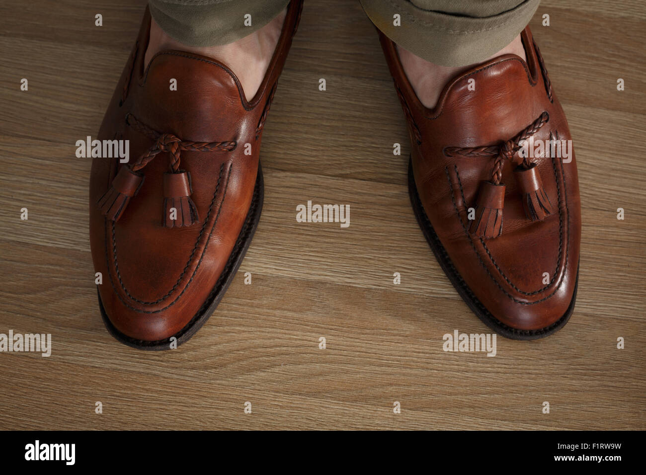 Sockless male legs in tasseled hi-res stock photography and images - Alamy