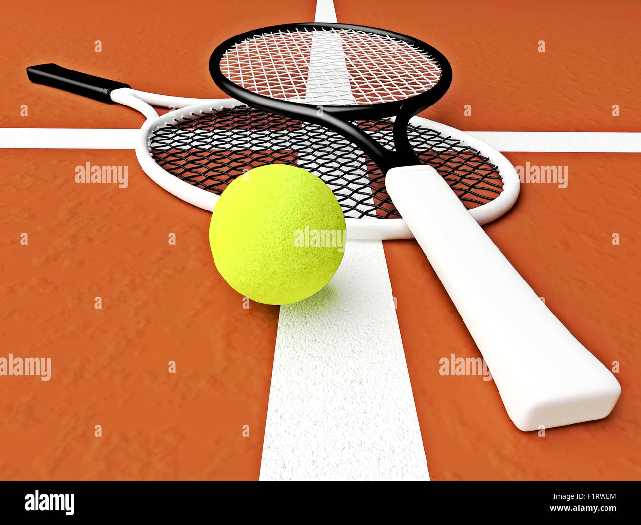 Tennis; rackets; sphere; court; game; ground Stock Photo - Alamy