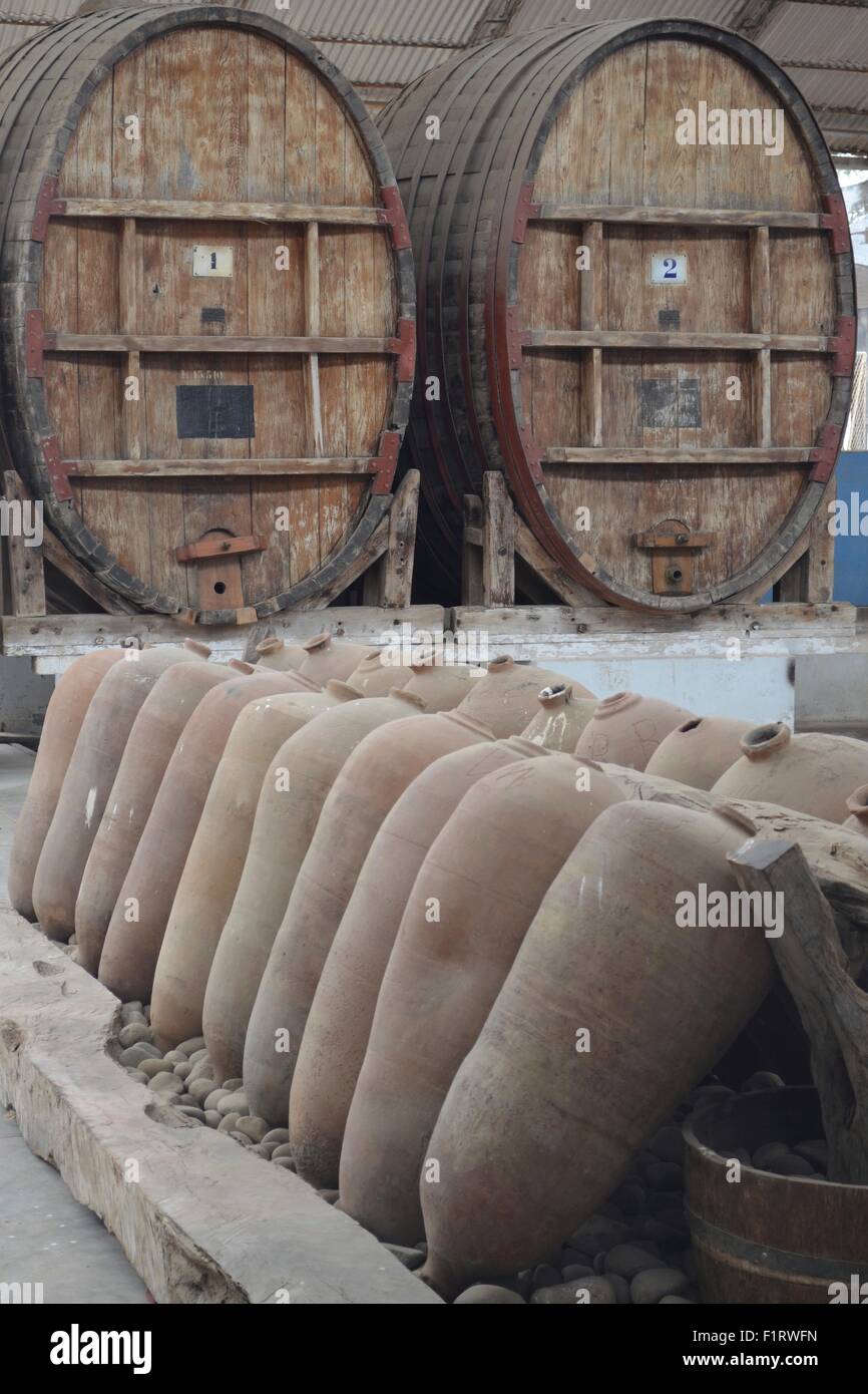 Peruvian Pisco and wine production in vineyards near Ica, Peru Stock ...