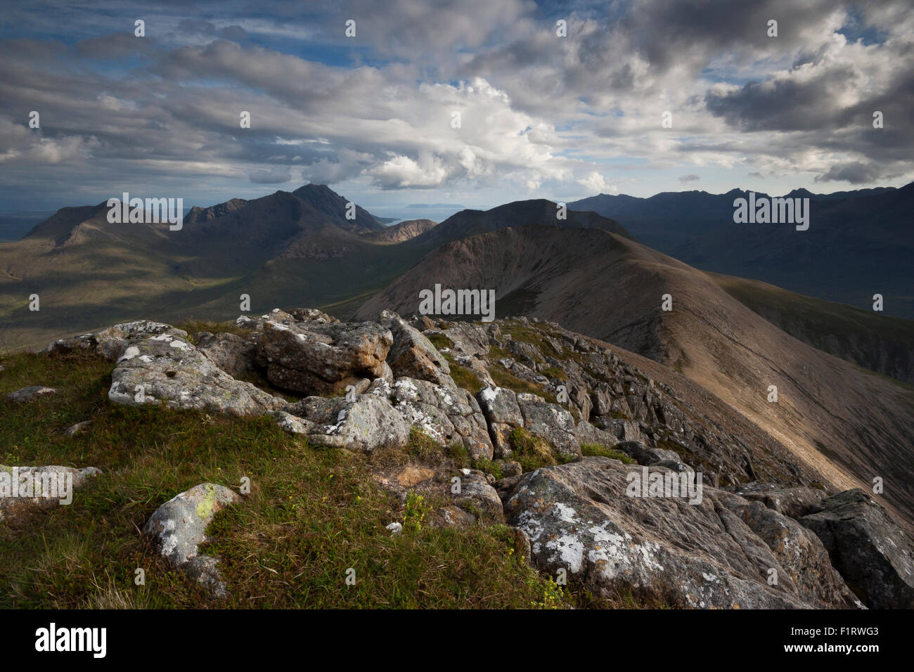The Red HIlls and the Cuillin from Beinn Dearg Mhor, Isle of Skye ...