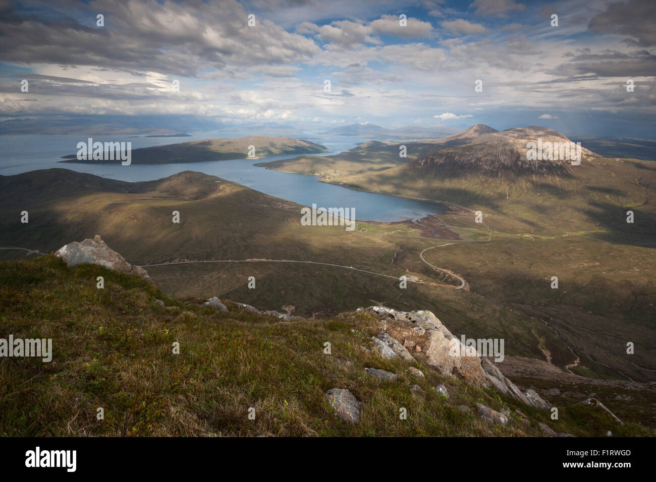 Loch Ainort from Beinn Dearg Mhor, Isle of Skye, Scotland, UK Stock ...
