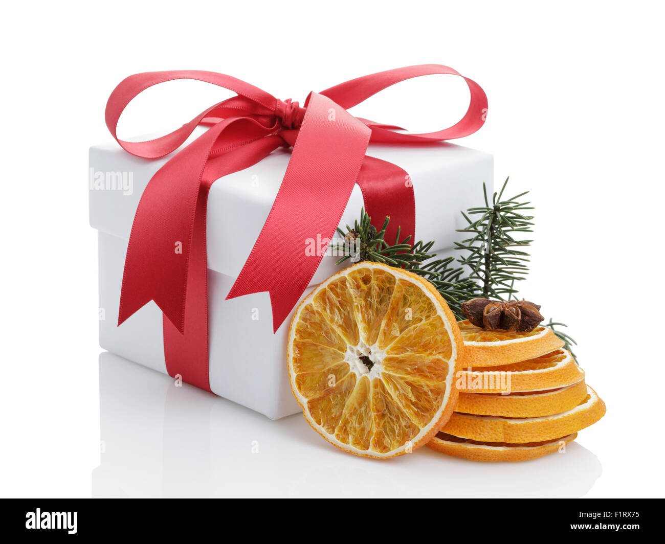 christmas decorations with present Stock Photo - Alamy