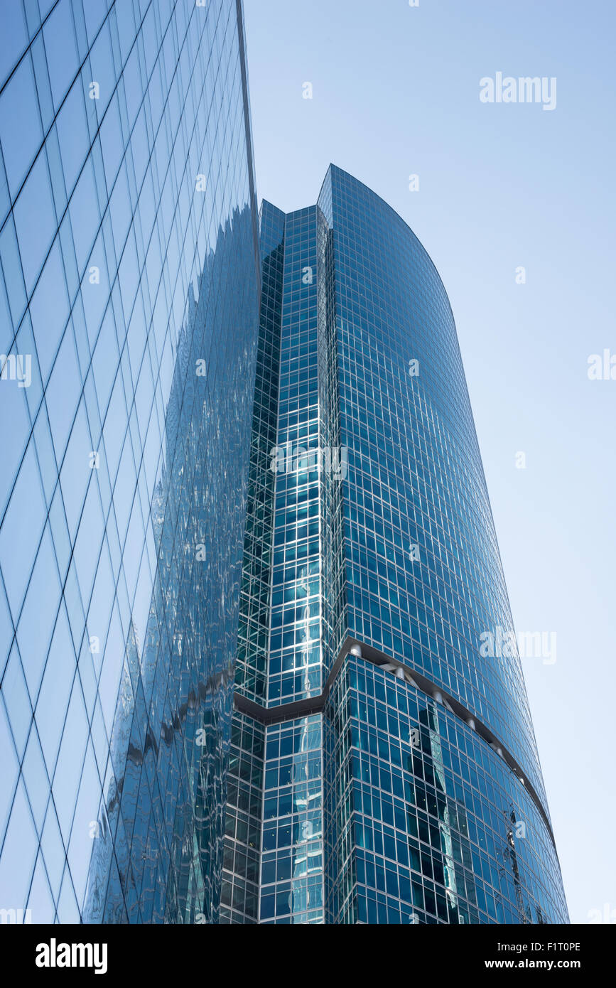 High-rise buildings on clear sky, side view Stock Photo - Alamy