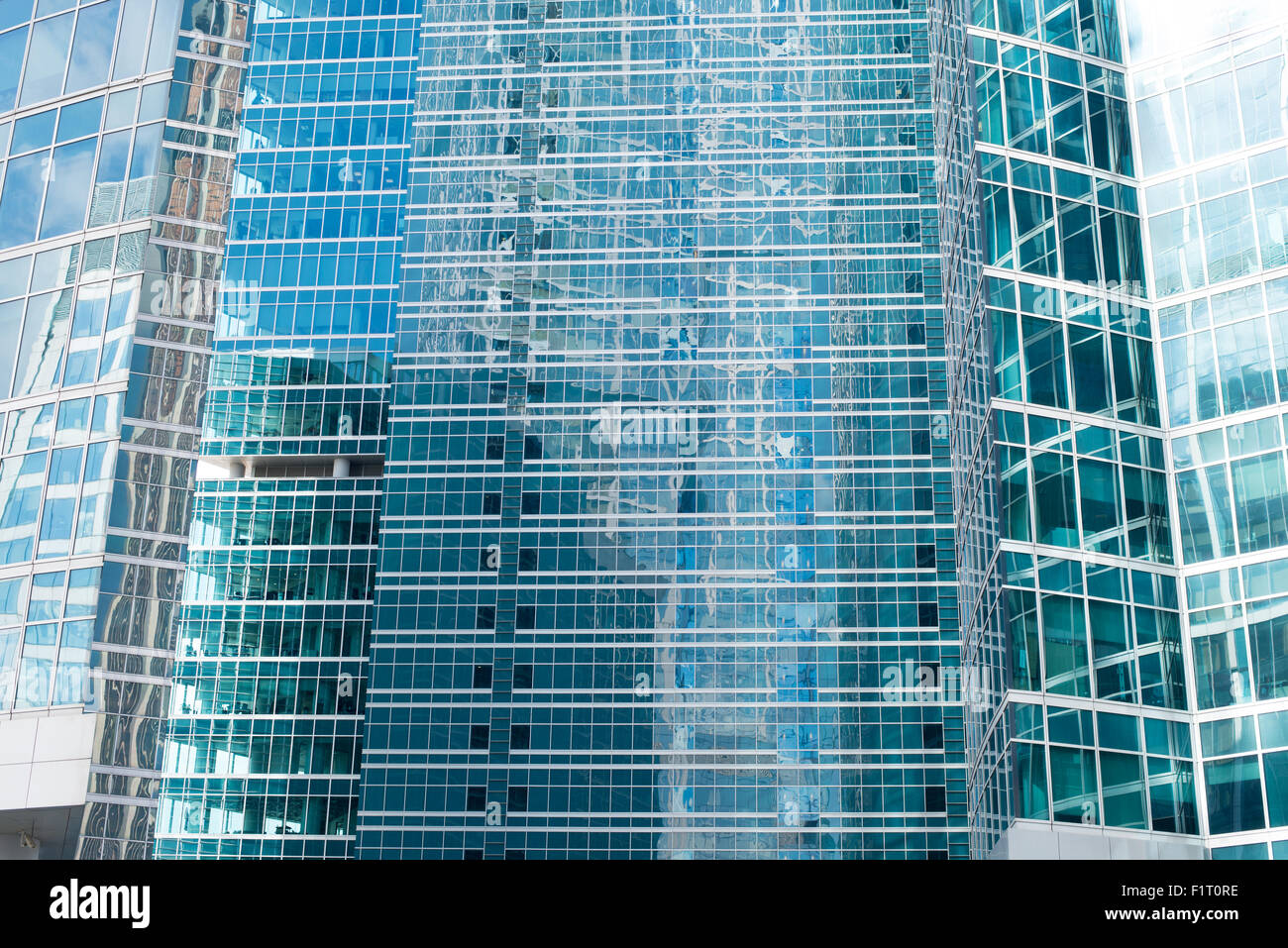 High-rise buildings on clear sky, side view Stock Photo - Alamy