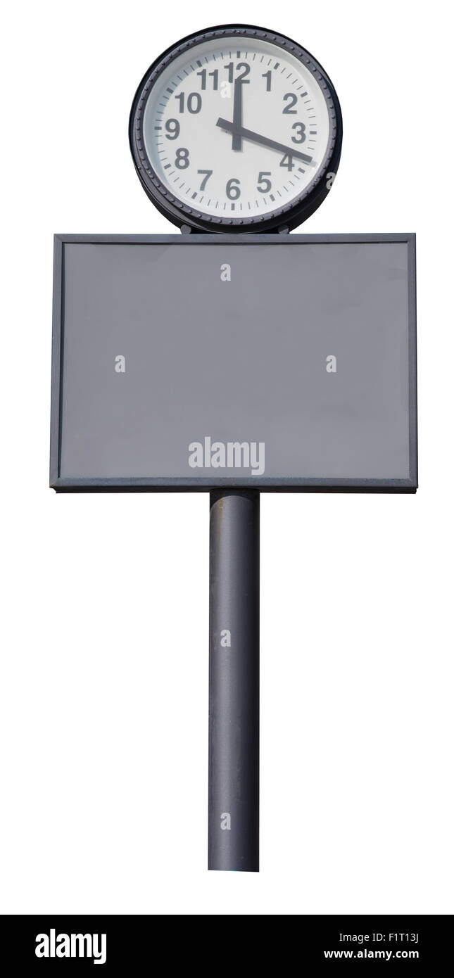 Clock on post hi-res stock photography and images - Alamy
