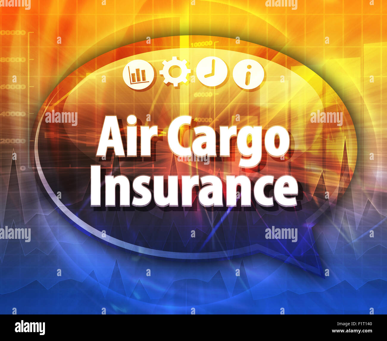 Speech bubble dialog illustration of business term saying Air Cargo ...