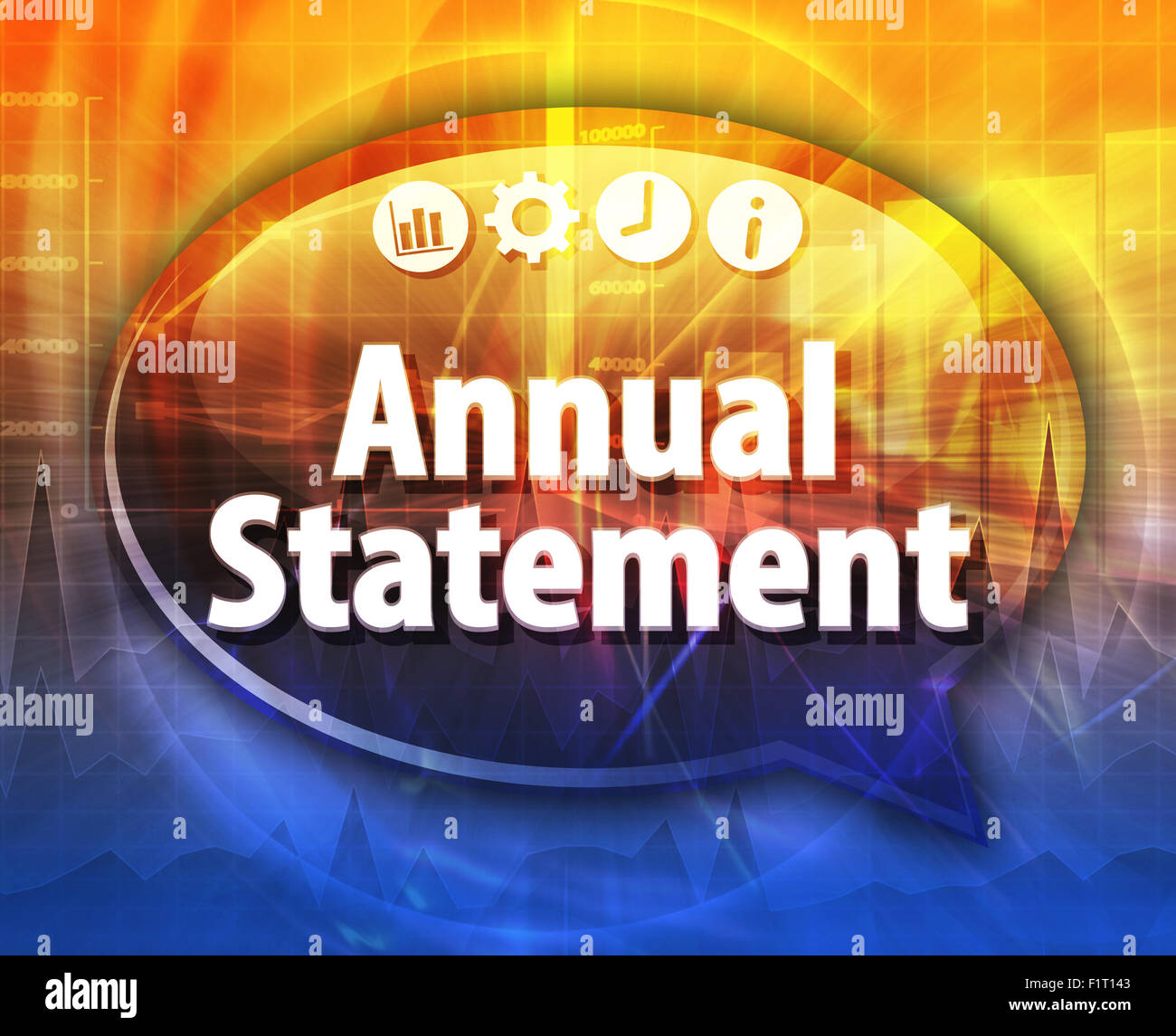Speech bubble dialog illustration of business term saying Annual ...