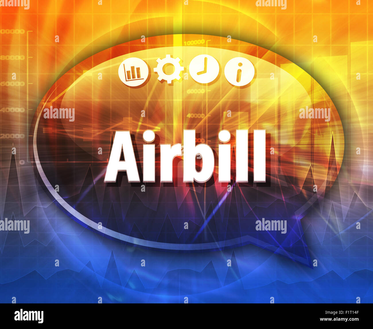 Speech bubble dialog illustration of business term saying Airbill Stock ...