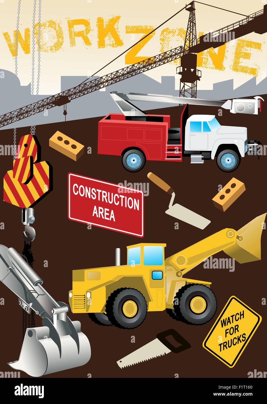 Work vehicles Stock Vector Images - Alamy