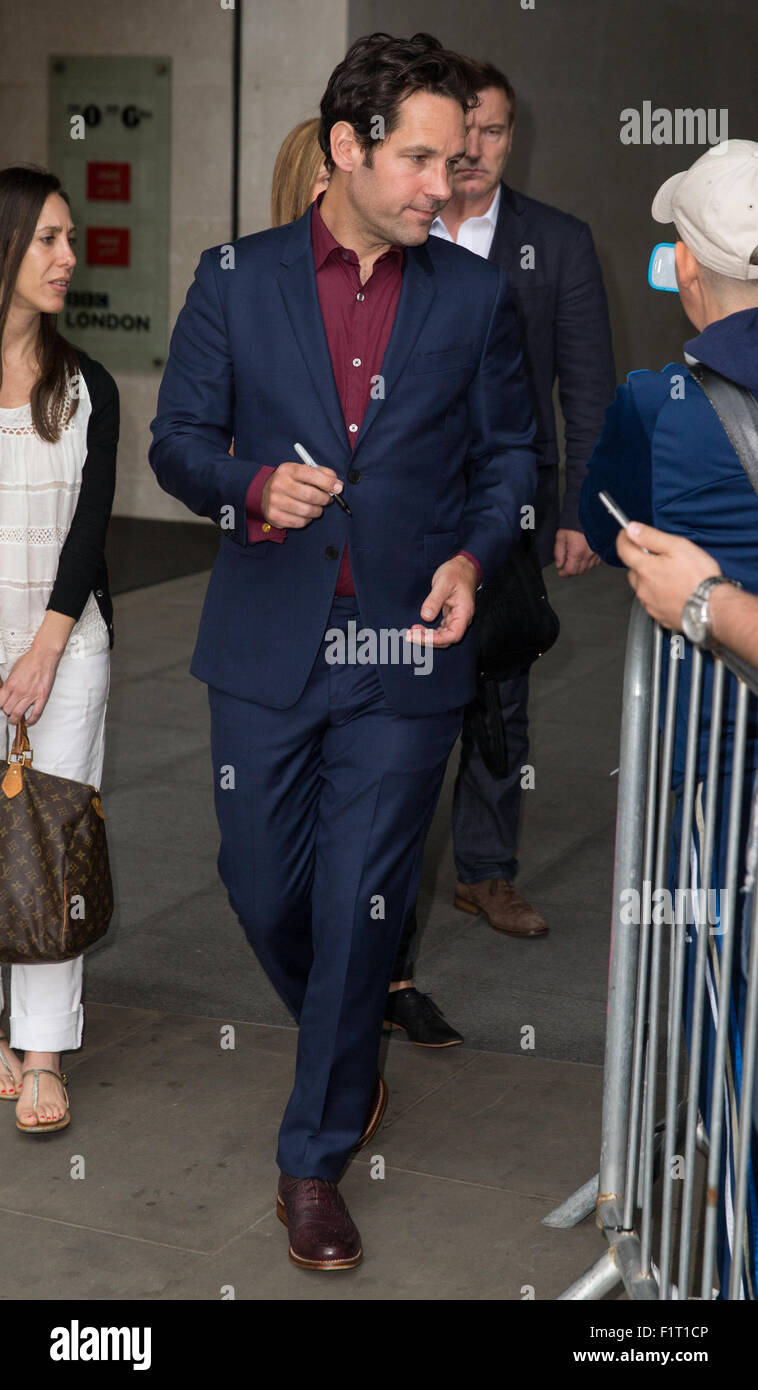 Celebrities at BBC Radio 1 Featuring: Paul Rudd Where: London, United ...