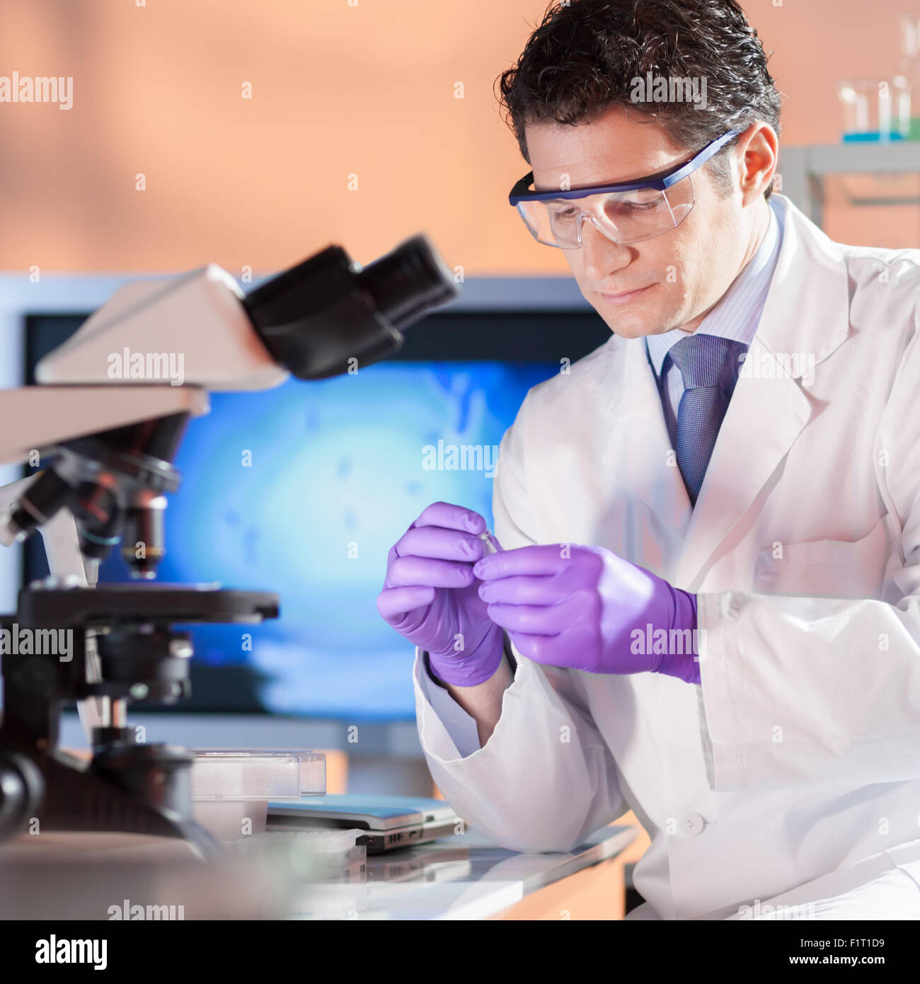 Life scientist researching in the laboratory Stock Photo - Alamy