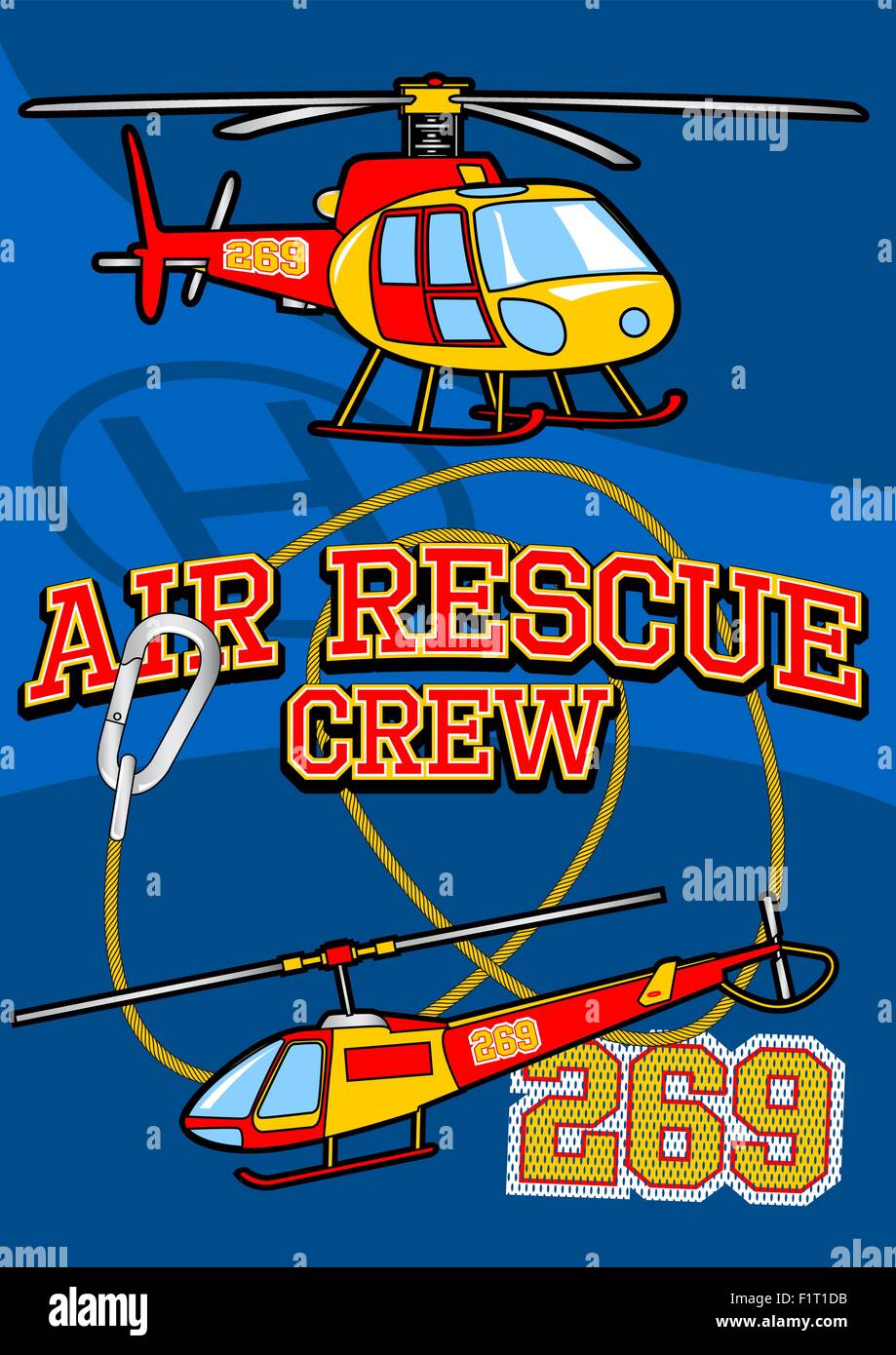 Helicopter rope rescue Stock Vector Images - Alamy