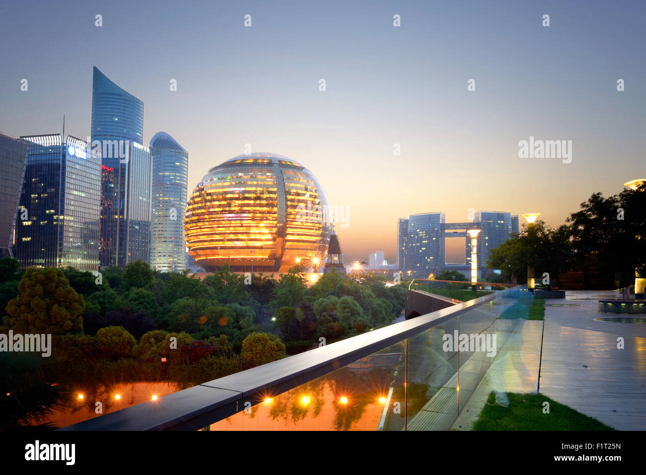Jianggan district and sphere-shaped architecture of Hangzhou ...