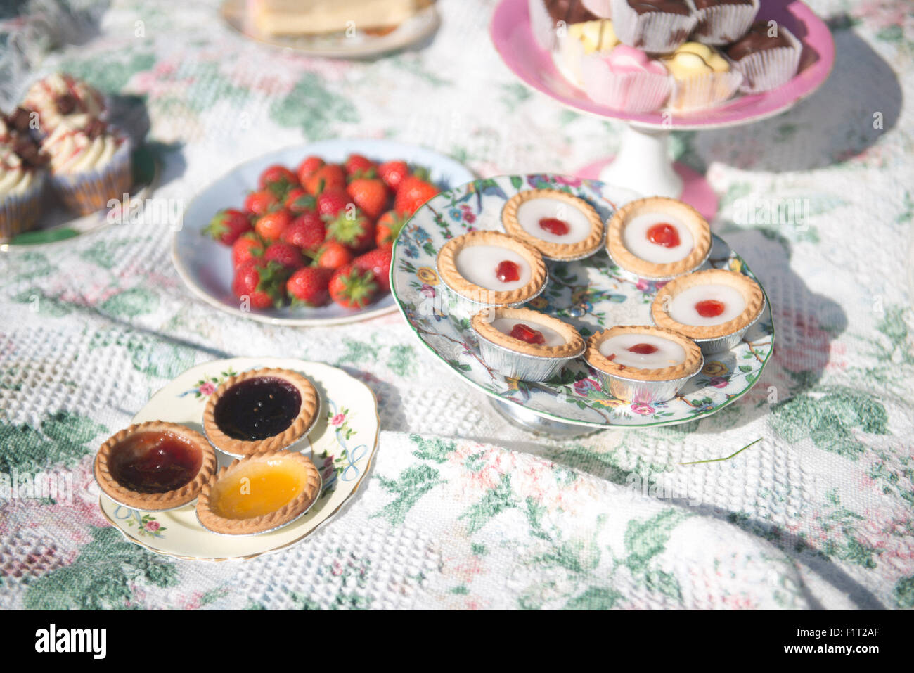 vintage countryside garden tea party picnic with a classic British ...