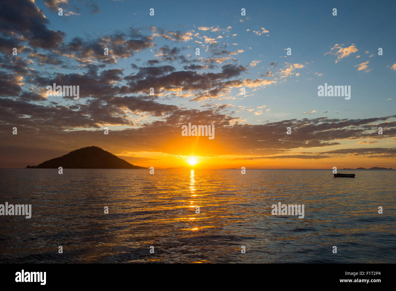 Sunset at Lake Malawi, Cape Maclear, Malawi, Africa Stock Photo - Alamy