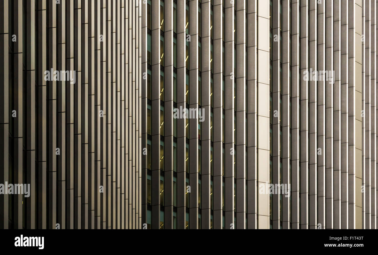 Modern abstract building design with repeating vertical patterns Stock ...