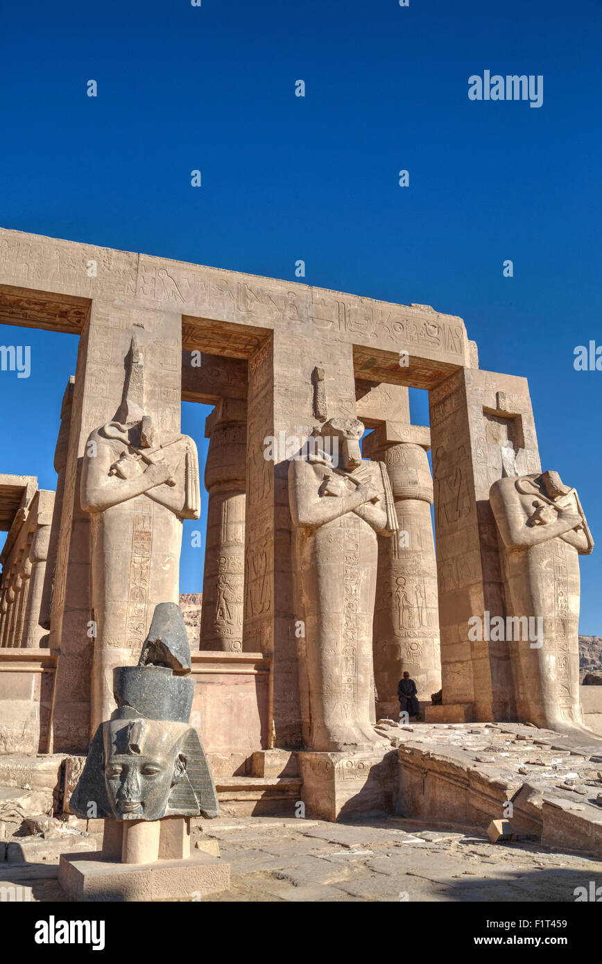 Hypostyle Hall, The Ramesseum (Mortuary Temple of Ramese II), Luxor ...