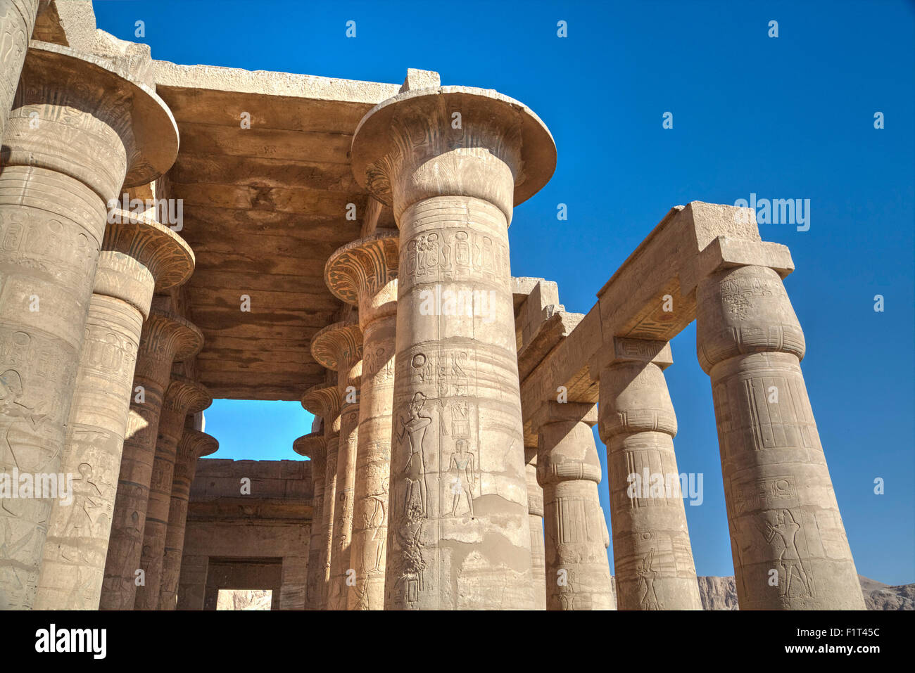 Column reliefs, Hypostyle Hall, The Ramesseum (Mortuary Temple of ...